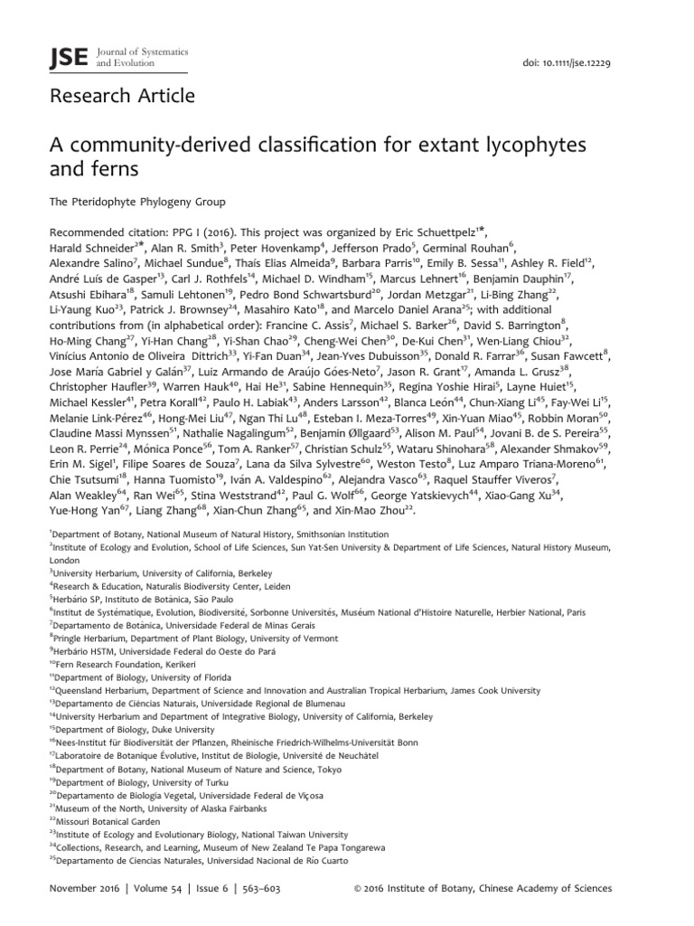 J of Sytematics Evolution - 2016 - - A Community‐Derived Classification ...