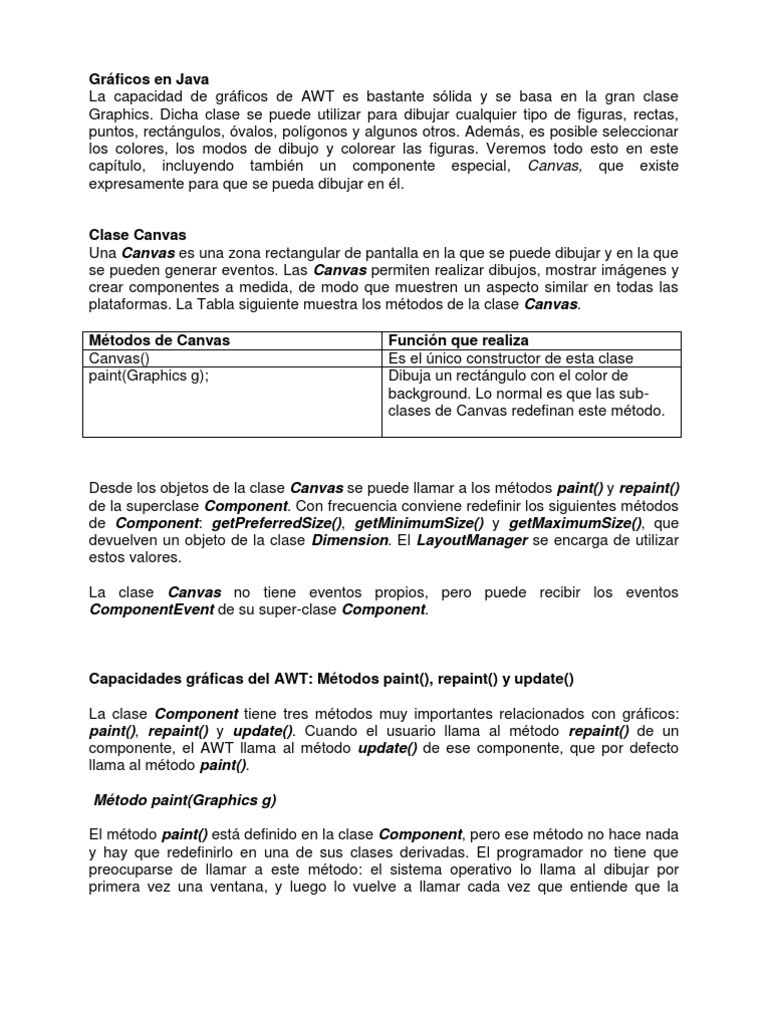 Gráficos AWT | PDF | Color | Java (lenguaje de programación)