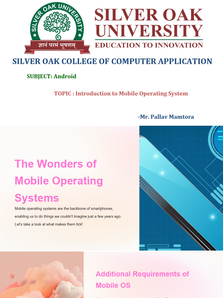Unit-1 Introduction To Mobile Operating System (1313) | PDF | Android ...