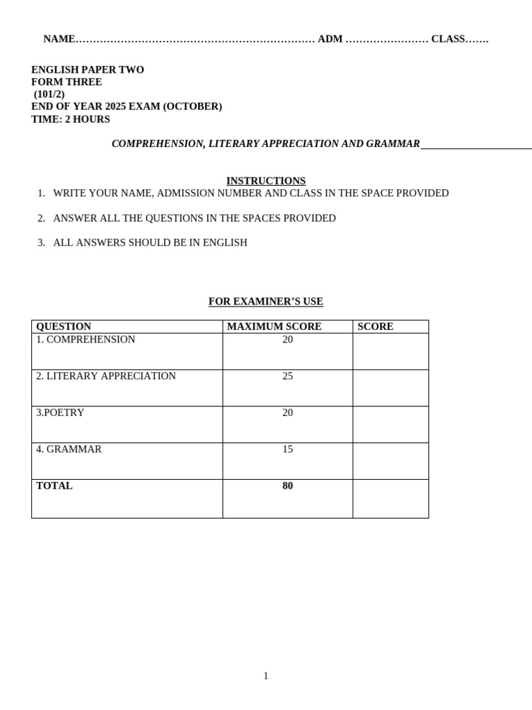 ENG PP2 qn NEW | PDF