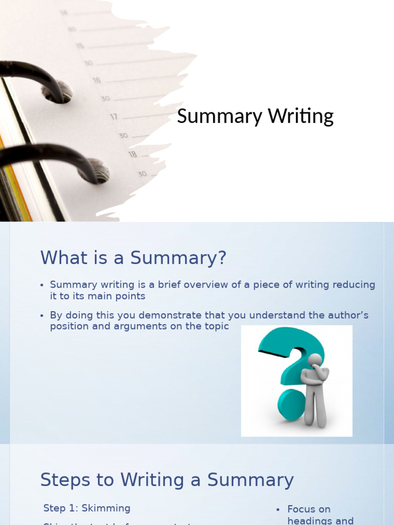 Summary Writing | PDF