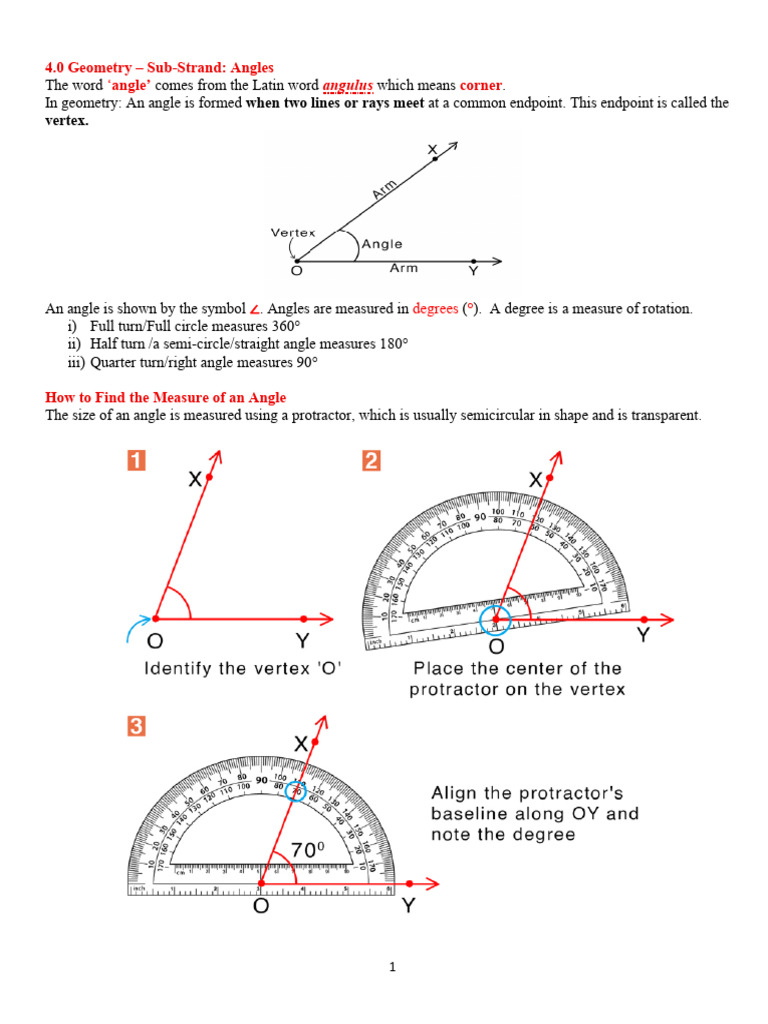 Understanding Angles in Geometry | PDF
