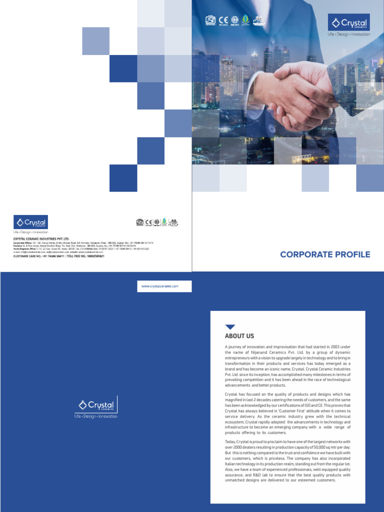 Crystal Ceramic - Company Profile | PDF | Tile | Materials