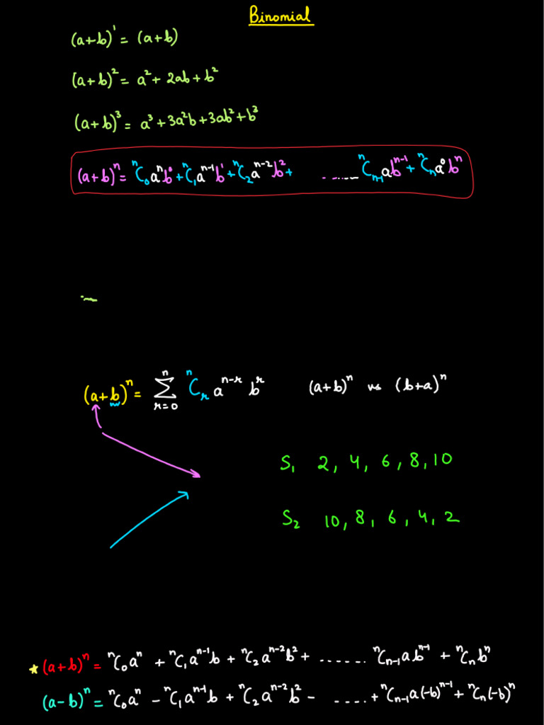 Binomial Theorem LEC 1 Nov 7 2025 | PDF