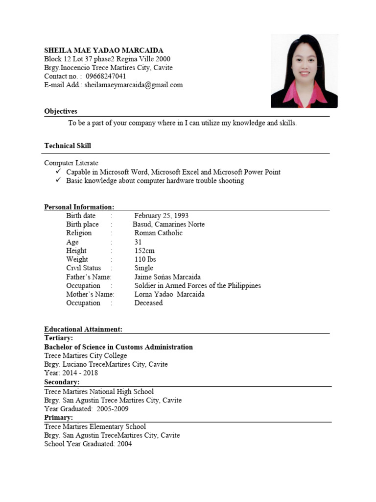 Sheila Resume (1) | PDF