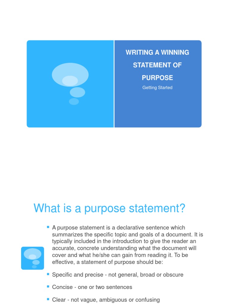 Purpose Statement | PDF