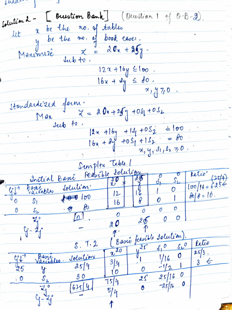 LPP - Simplex method | PDF