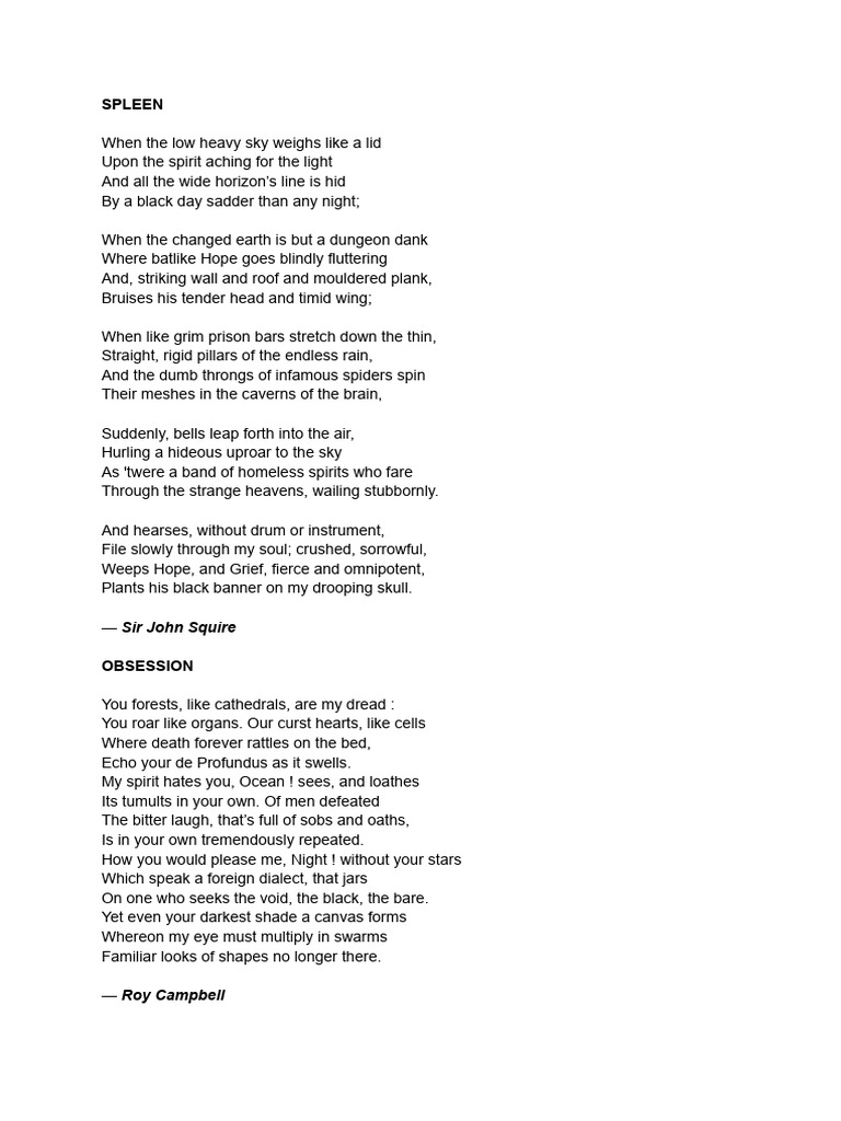 Baudelaire Poems 2 | PDF