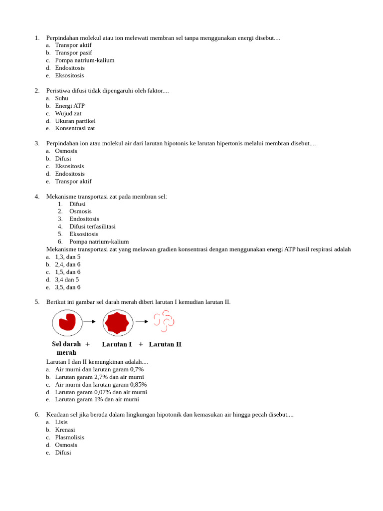Soal Uh Ts Bio | PDF