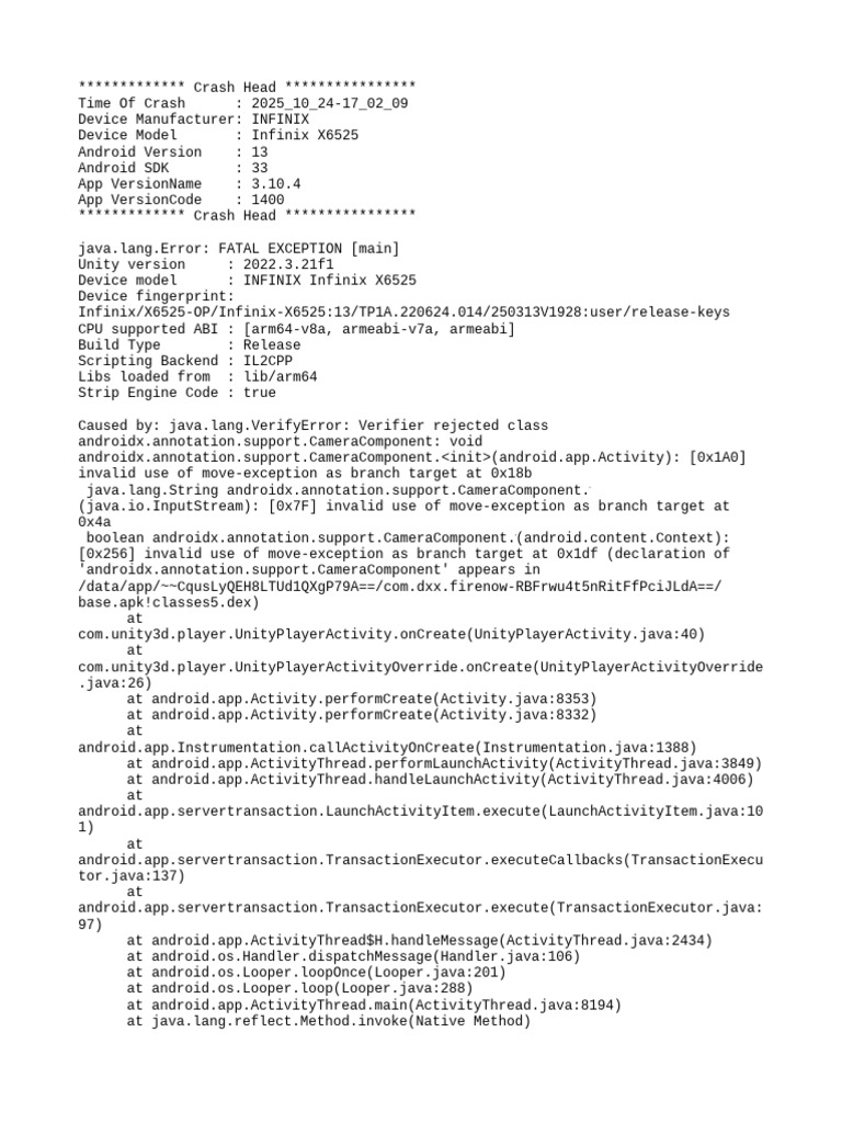 Mod Menu Crash 2025 10 24-17 02 09 | PDF | Android (Operating System ...