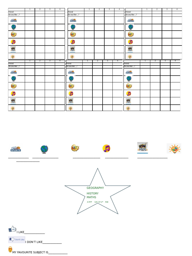 Friend Survey: Likes and Dislikes | PDF