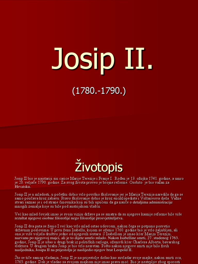 Josip II | PDF