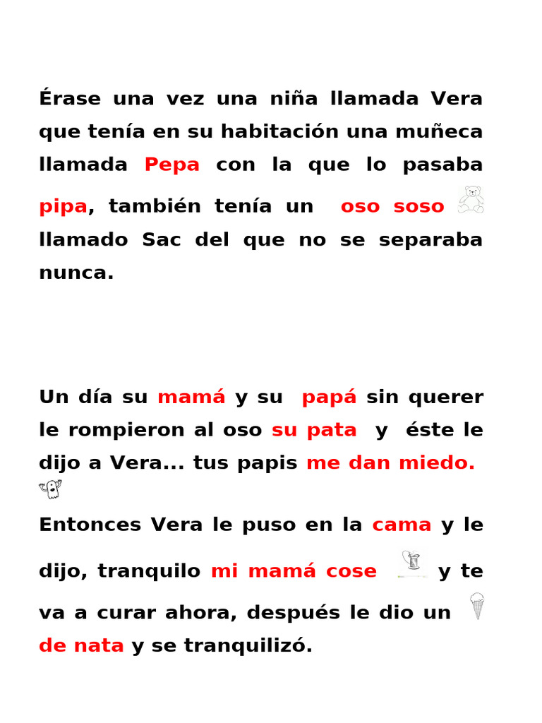 Cuento Inventado ENCARGADA VERA | PDF