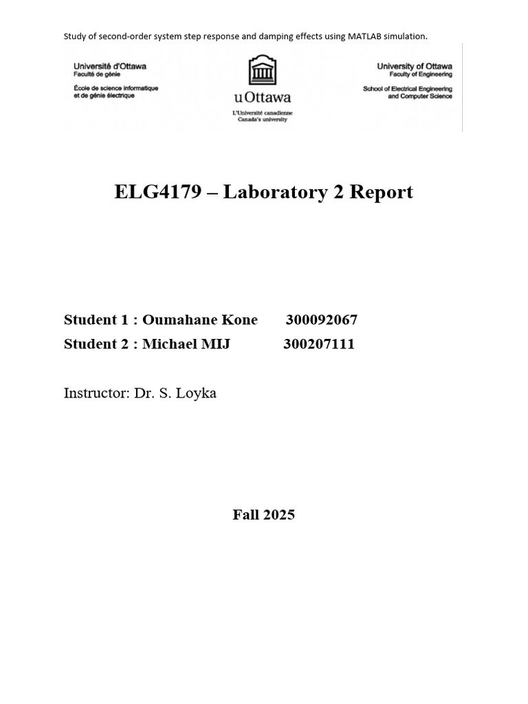 ELG4179 - Laboratory 2 Report | PDF | Probability Density Function ...