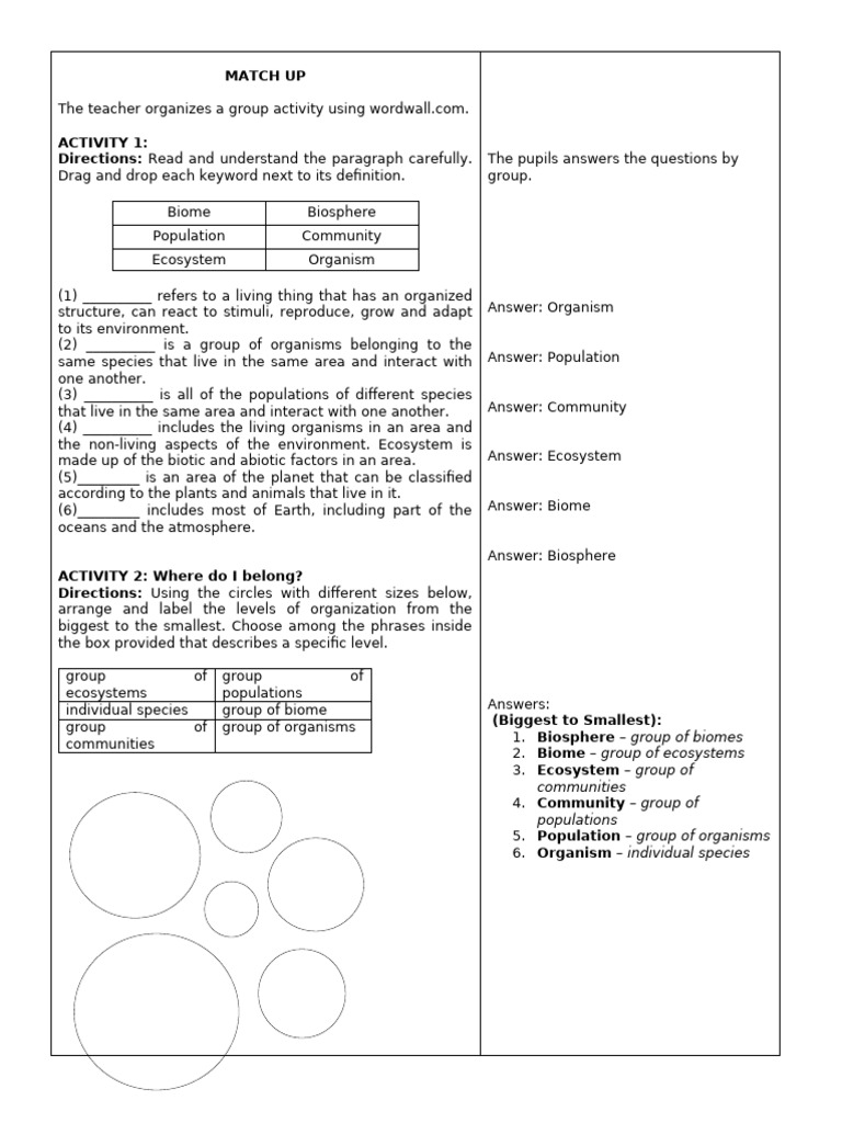 Activities Demo - Envi | PDF | Ecosystem | Natural Environment
