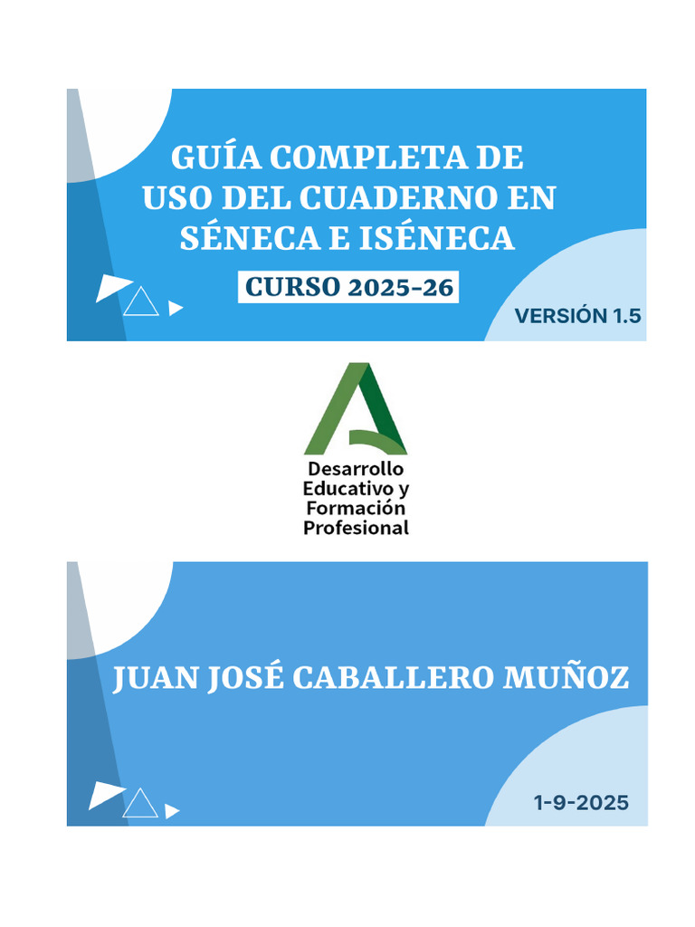 Guía de Uso del Cuaderno de Séneca | PDF | Plan de estudios | Aprendizaje