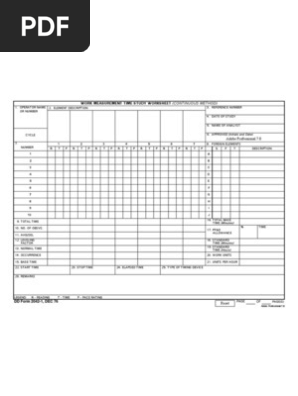 Time Study Worksheets