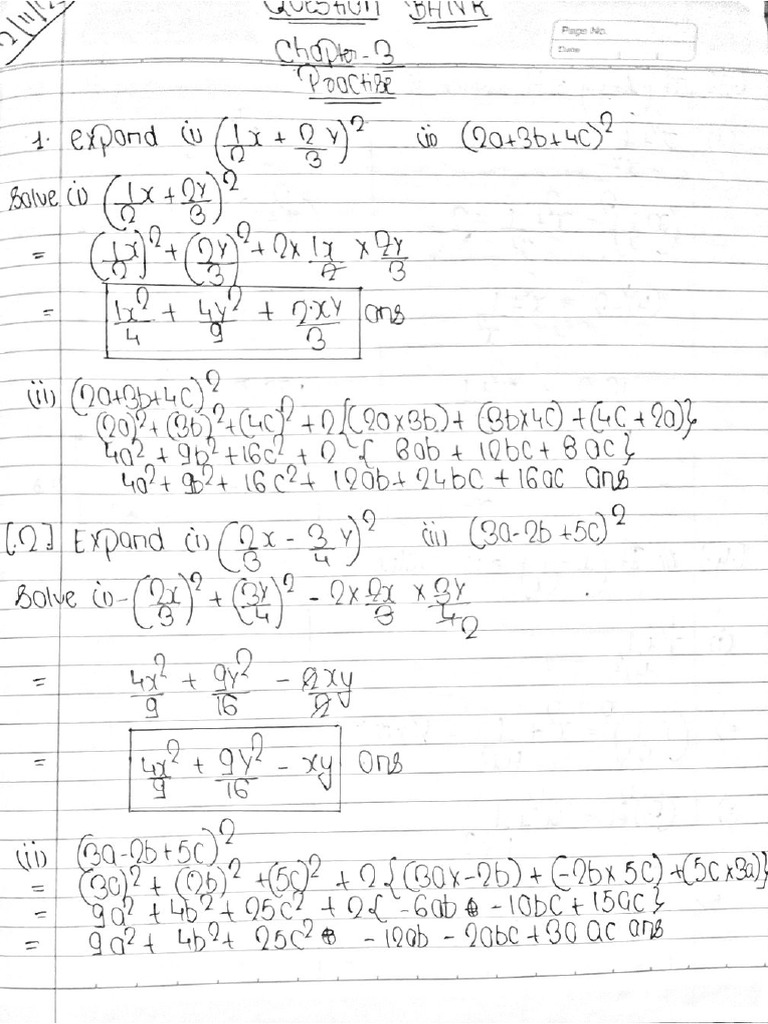 Maths CH 3 Answer Key | PDF