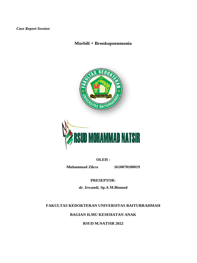 Morbili dan Bronkopneumonia pada Anak | PDF