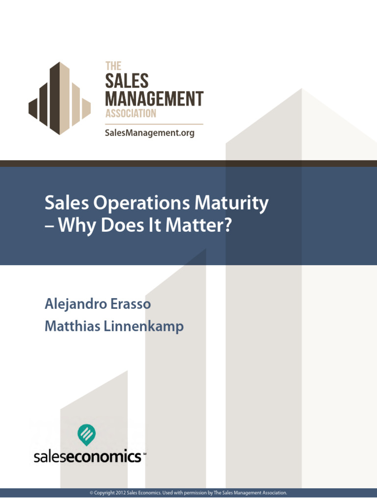 Sales Operations Maturity | PDF | Project Management | Business