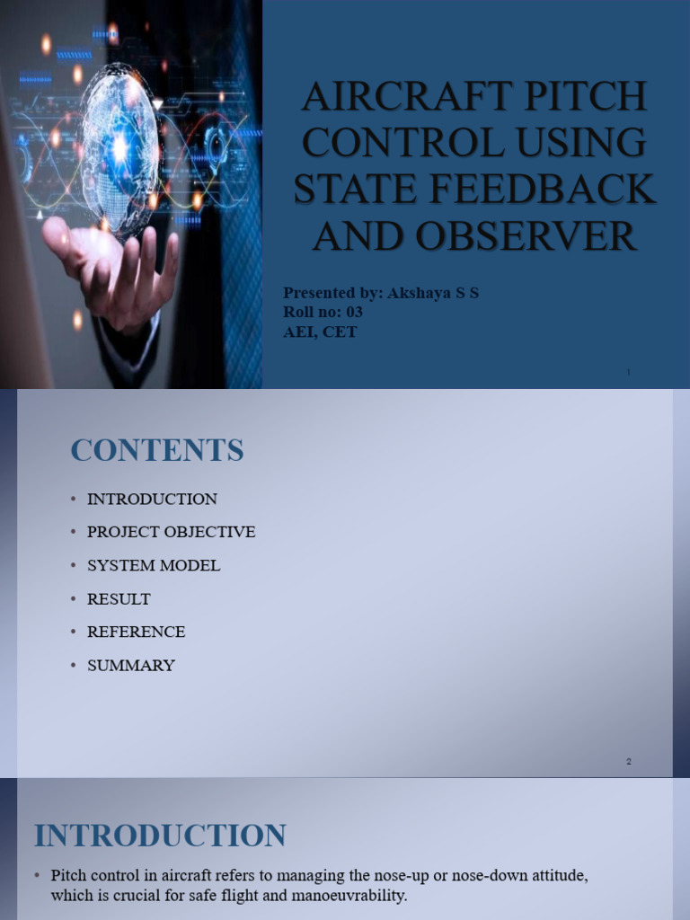 Aircraft Pitch Control with OSFC Method | PDF | Control Theory | Matrix ...