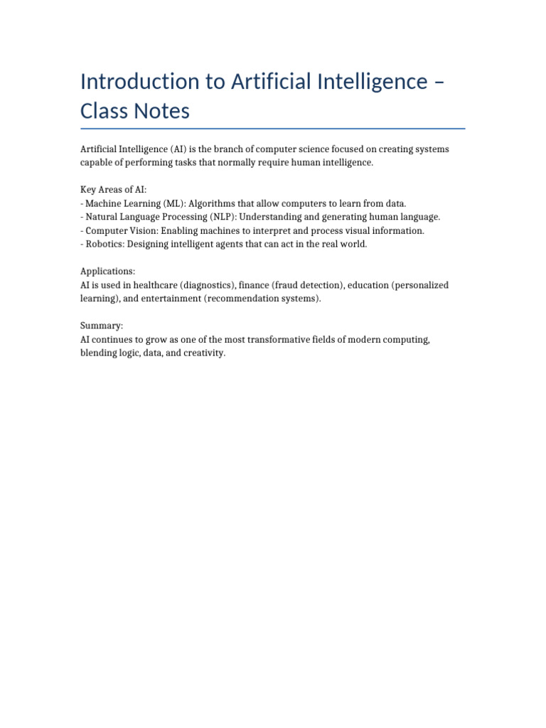 Intro To Artificial Intelligence | PDF