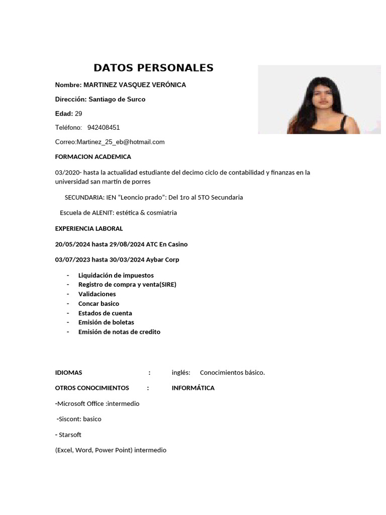 Veronica Martinez CV | PDF