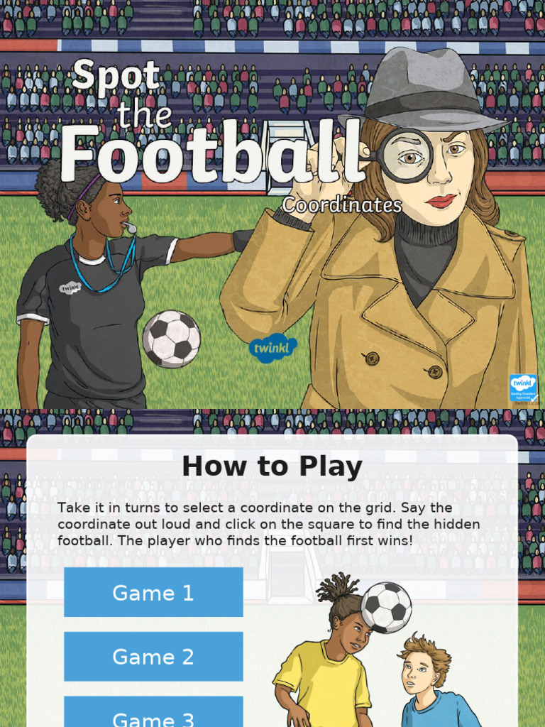 t2 M 41411 Spot The Football Coordinates Powerpoint Activity English ...