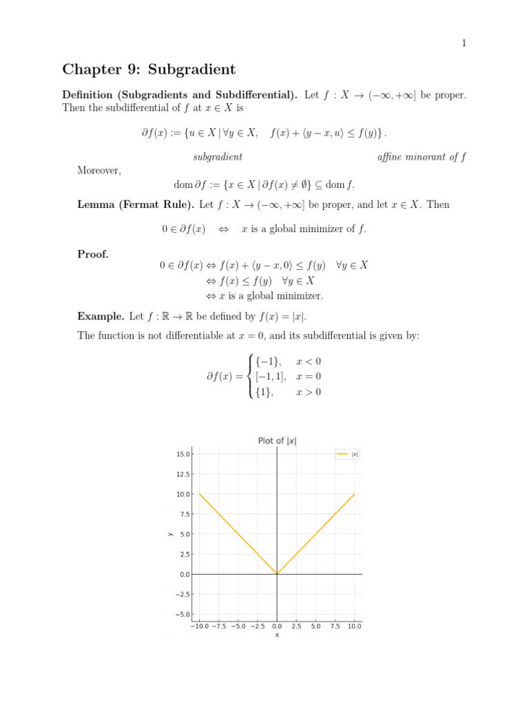 Chapter_9_Subgradient | PDF | Eigenvalues And Eigenvectors | Mathematical Concepts