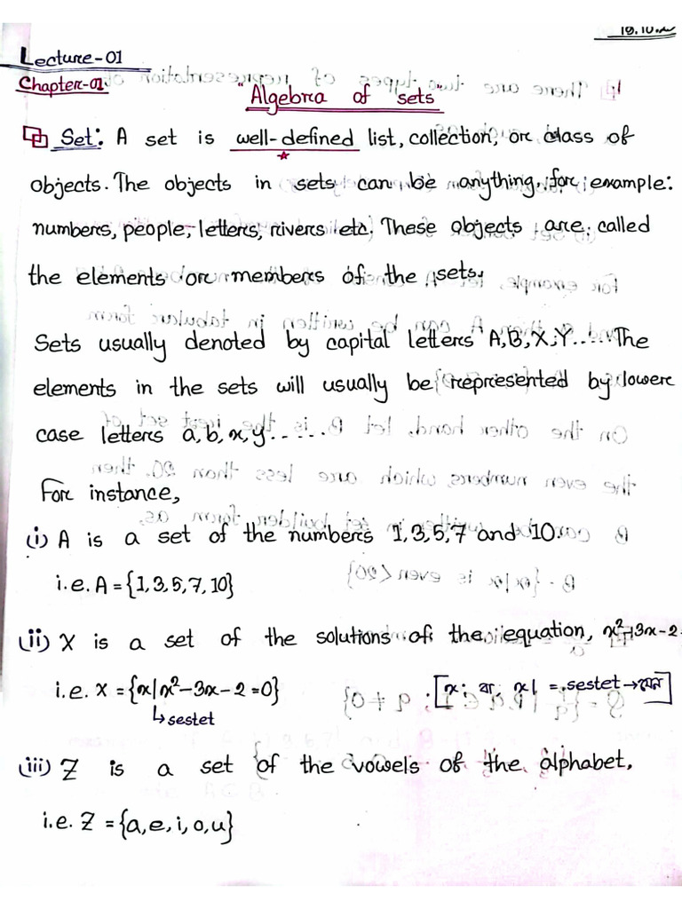 Set Class Note by Artuza | PDF