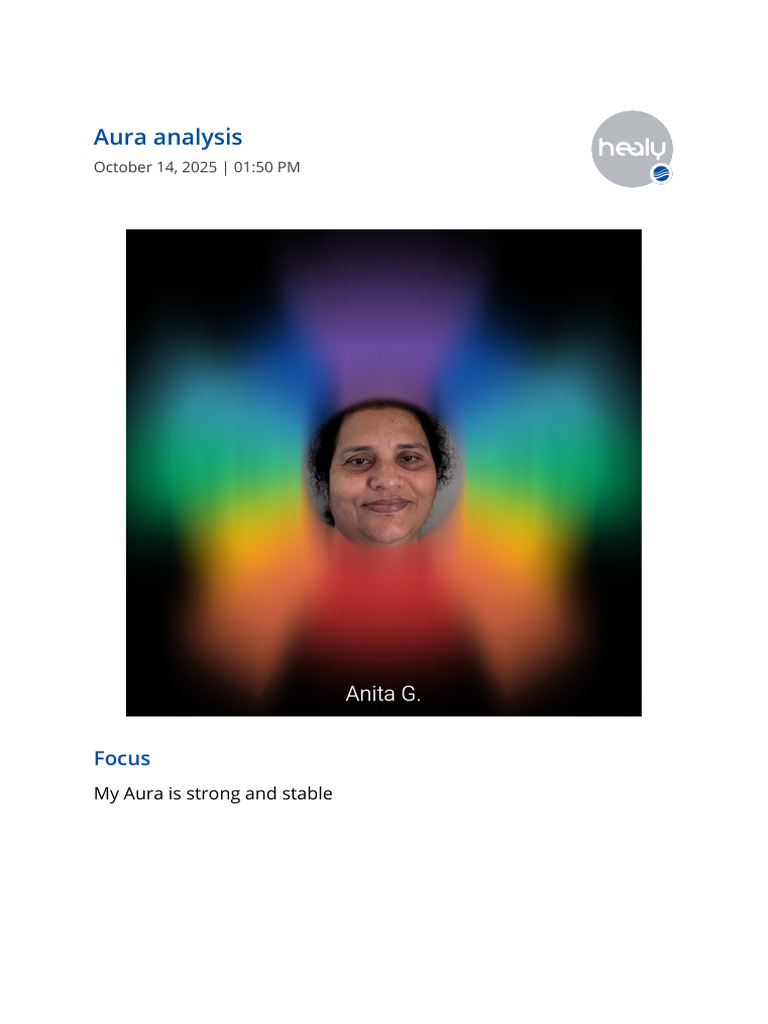 Aura Analysis Anita G. 2025-10-14 135026.000 | PDF | Consciousness ...
