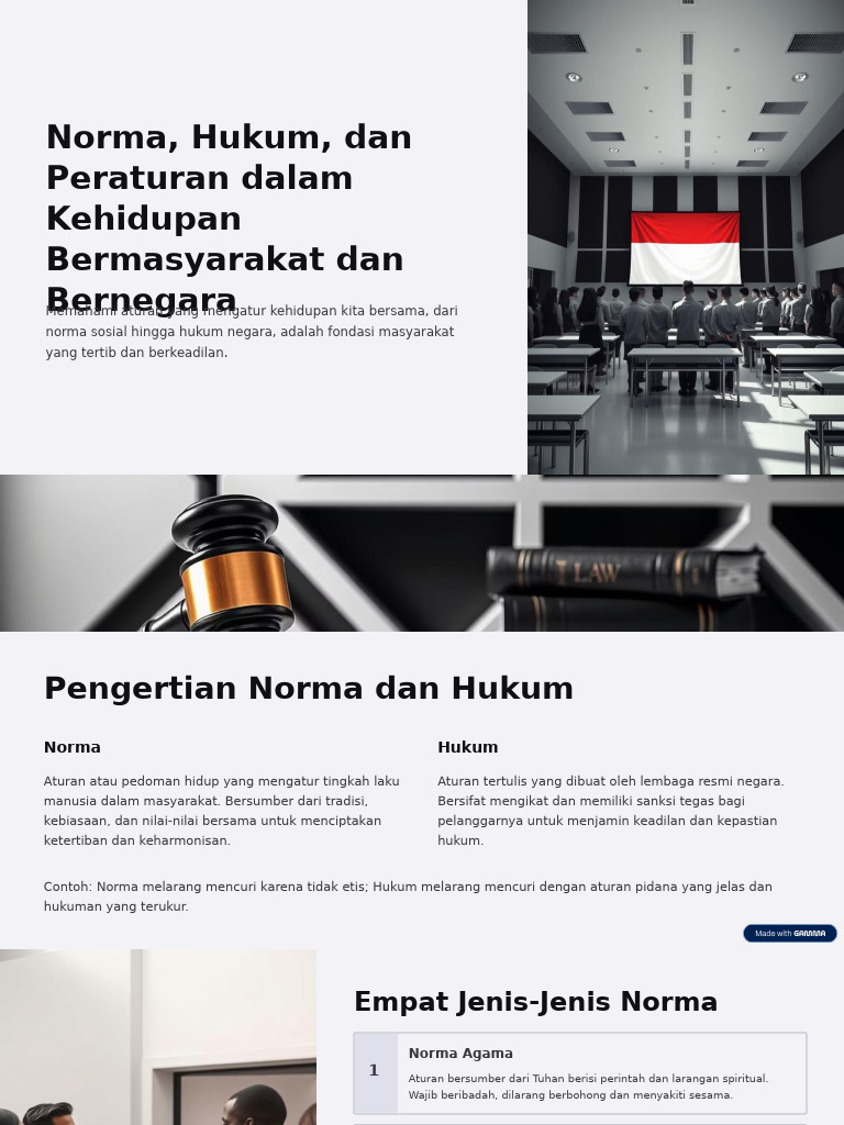 Norma Hukum Dan Peraturan Dalam Kehidupan Bermasyarakat Dan Bernegara | PDF