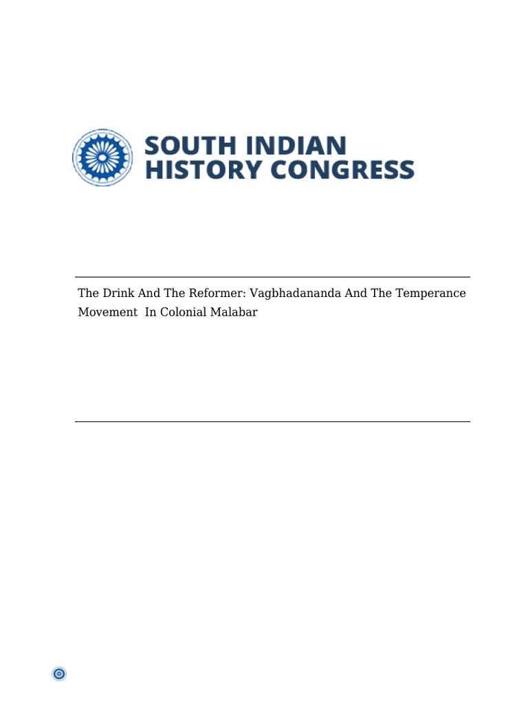The Drink and The Reformer - Vagbhadananda and The Temperance Movement ...