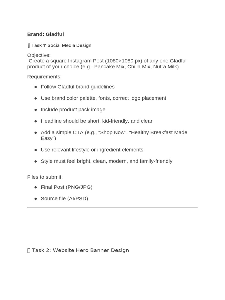 Graphic Designer - Assignment Brief | PDF