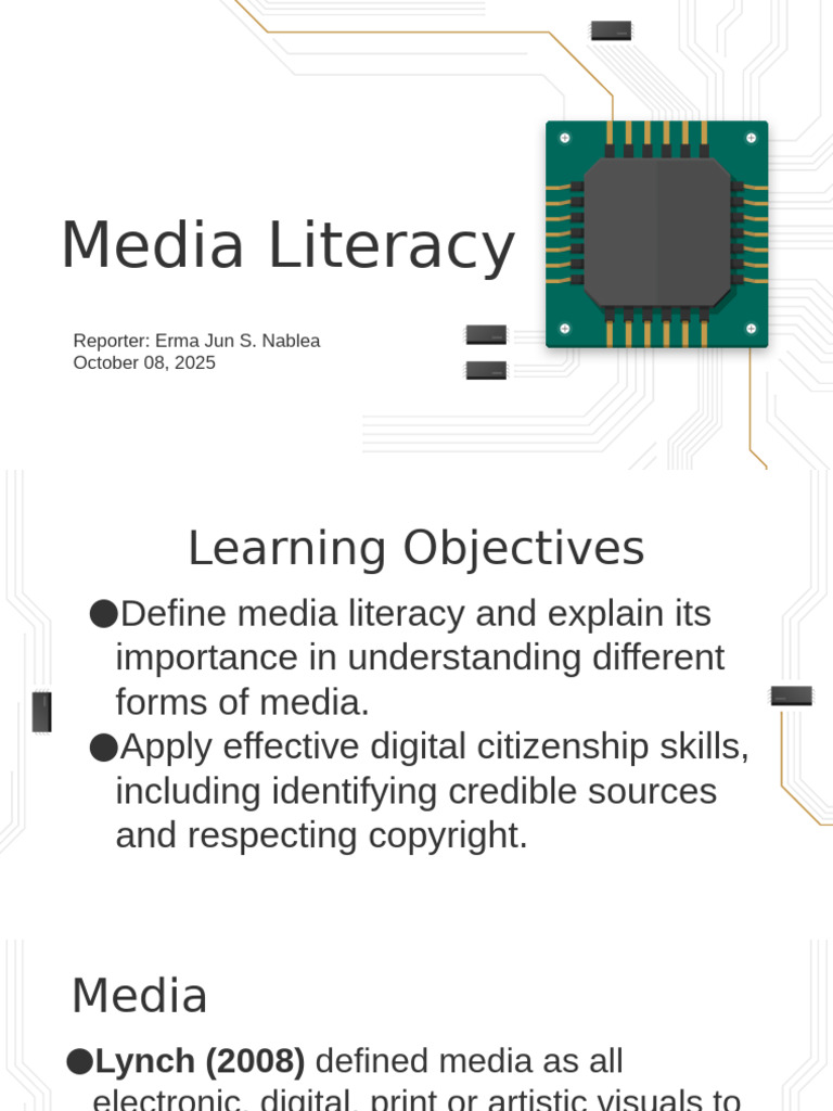 Media Literacy Benlac | PDF | Social Media | Popular Culture & Media Studies