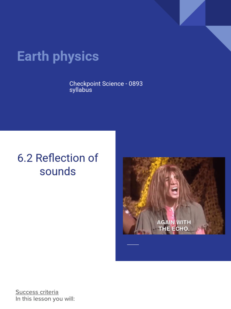 p6.2 Reflection of Sound | PDF