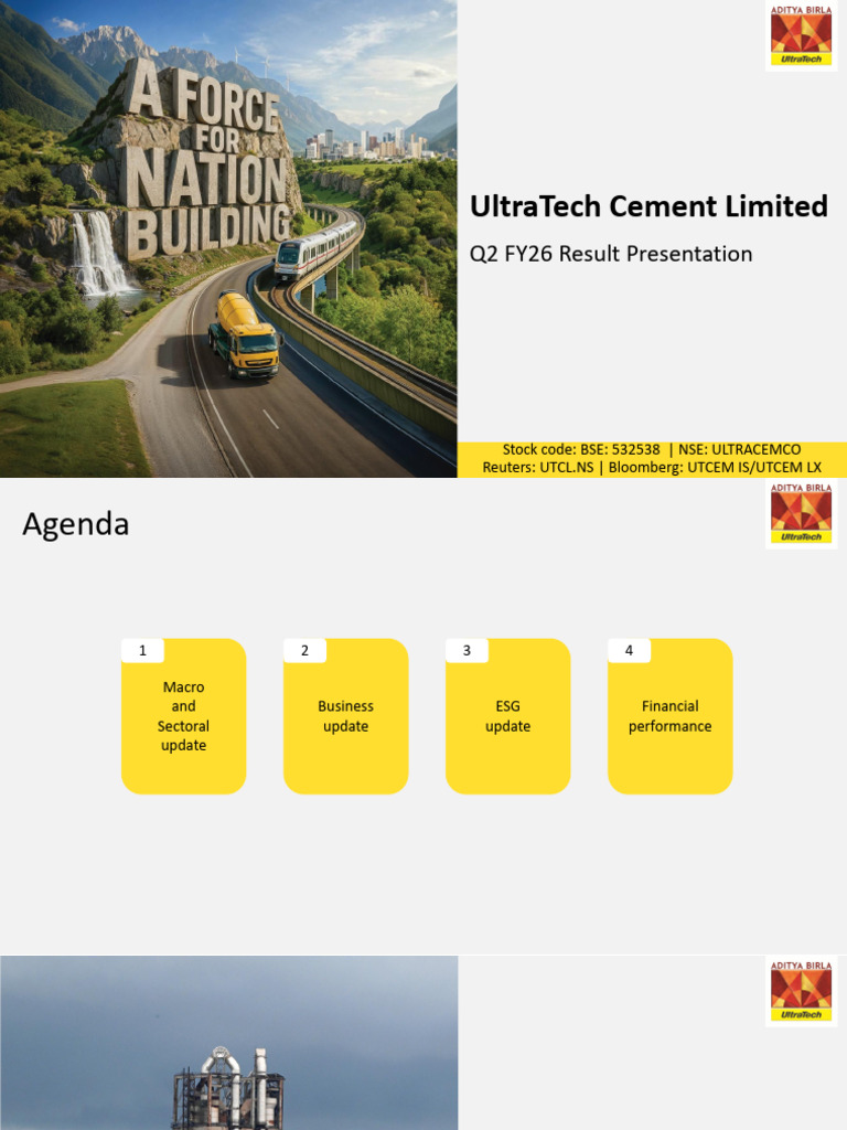 UltraTech Cement Q2 FY26 Financial Overview | PDF | Economies ...
