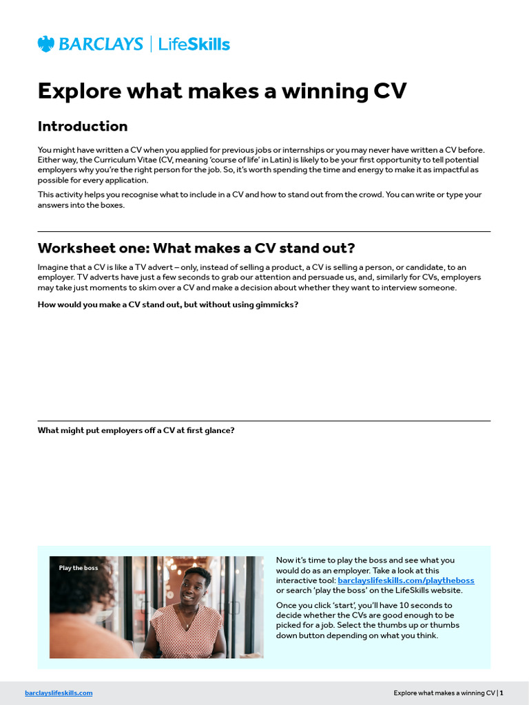 Tips for Crafting a Standout CV | PDF