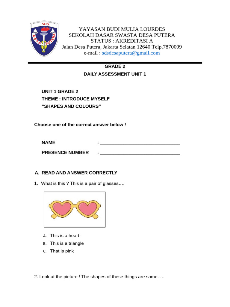 Unit 1 Grade 2 Da Unit 24 | PDF