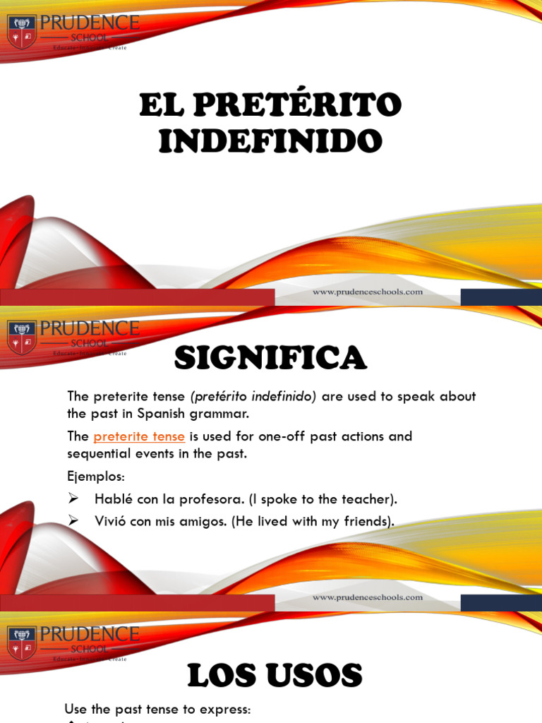 Preterito Indefinido | PDF | Verbo | Conjugación gramatical