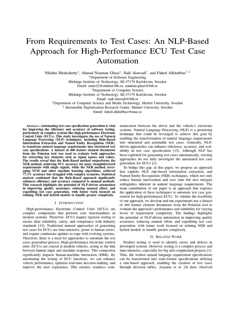 From Requirements To Test Cases: An NLP-Based Approach For High ...