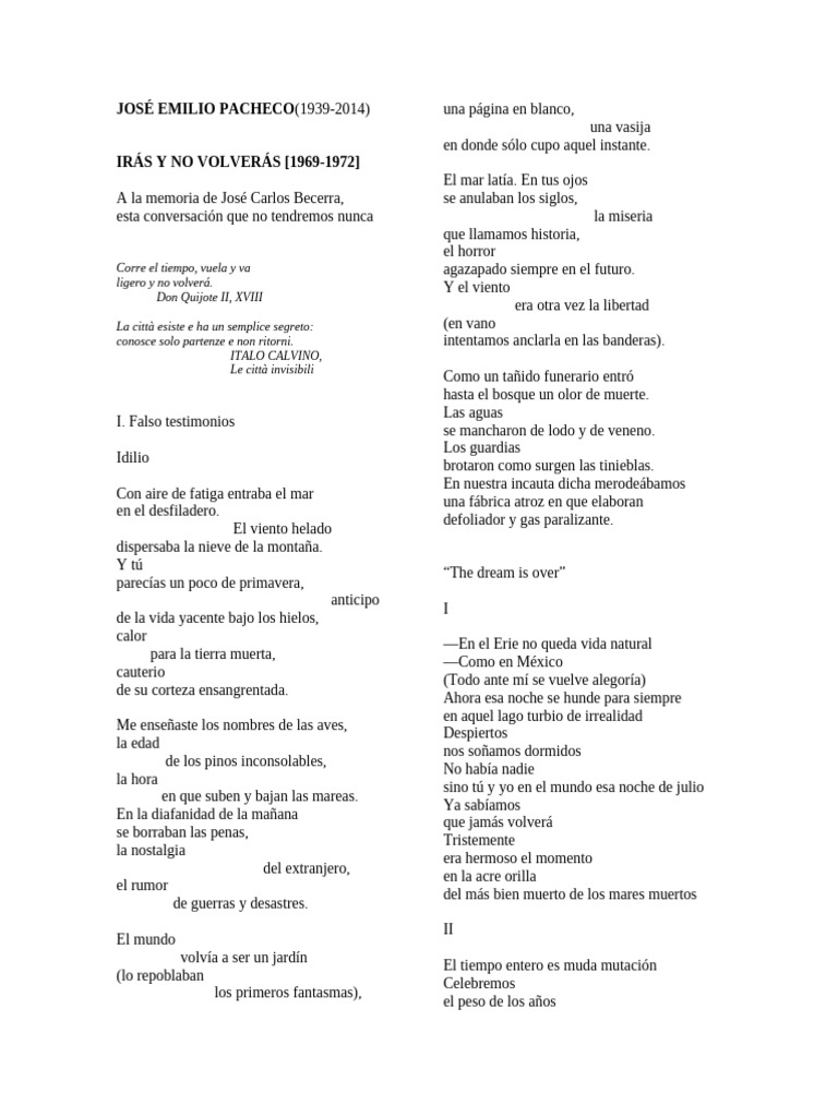 José Emilio Pacheco - MAS POEMAS | PDF