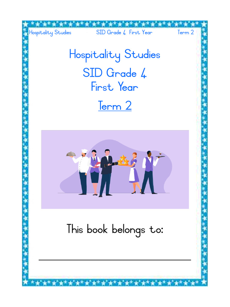 Hospitality 4 First Year Workbook Term 2 New | PDF