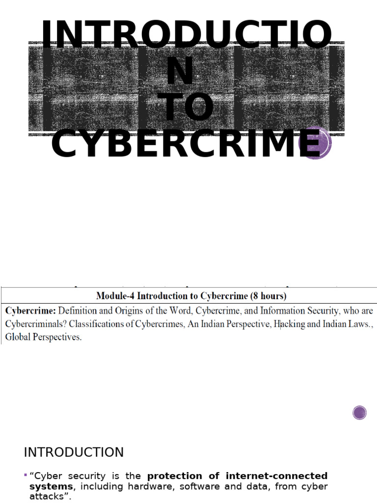 Introduction To Cybercrime | PDF | Cybercrime | Spamming