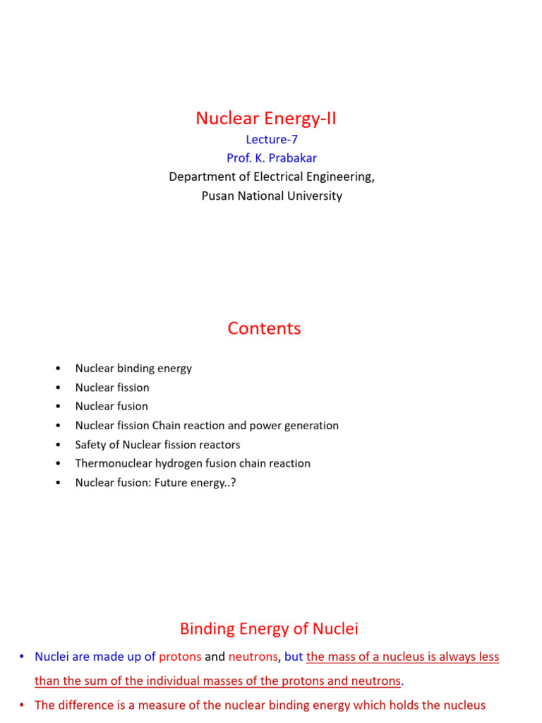 Nuclear Energy: Fission, Fusion, and Safety | PDF | Nuclear Physics ...