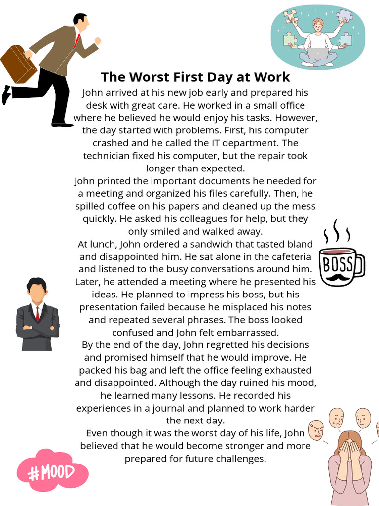 The Worst First Day at Work | PDF