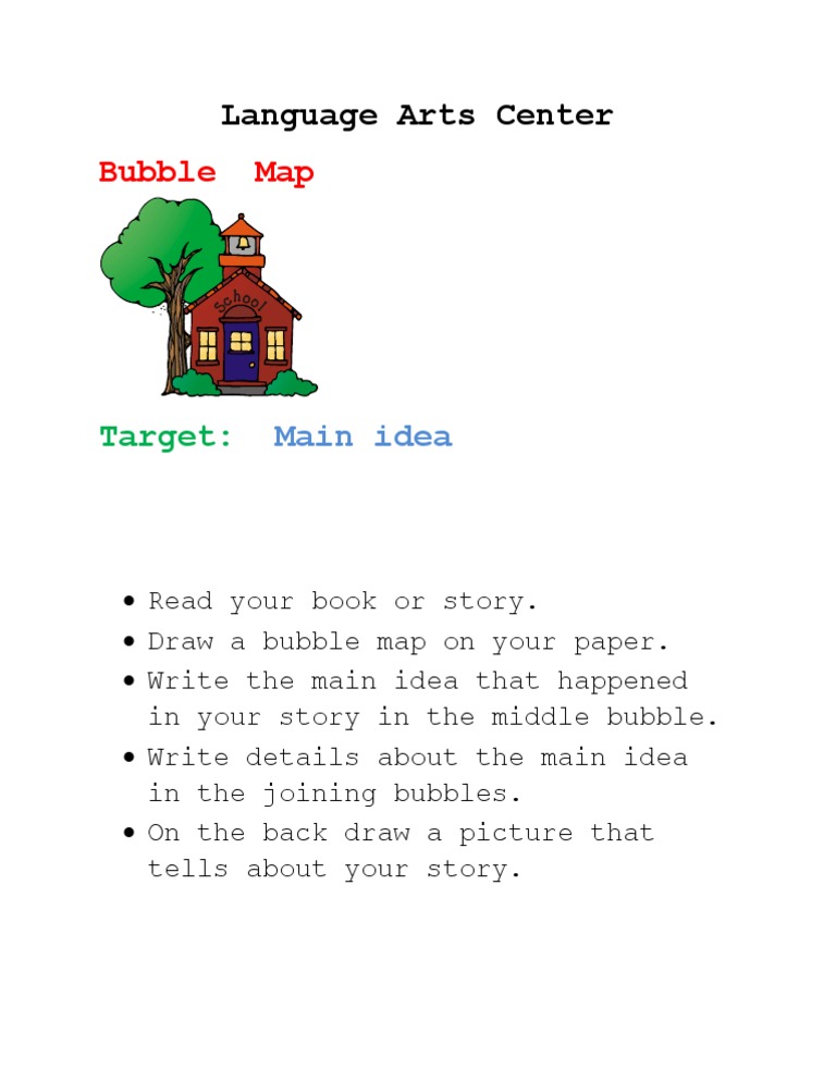 Main Idea Bubble Map Activity | PDF