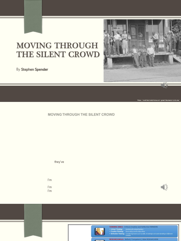 Moving Through the Silent Crowd | PDF | Recession | Great Depression