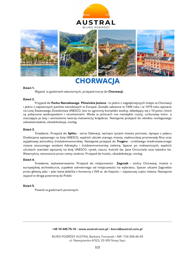 Chorwacja 20 - 20OFERTA | PDF