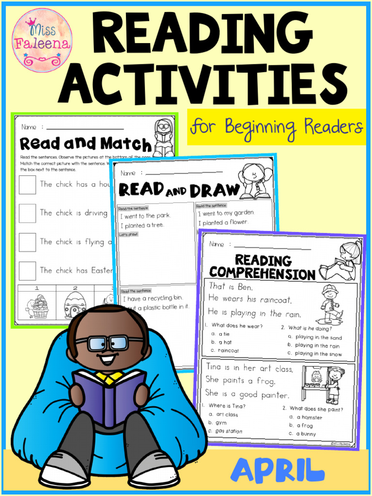 08 - April Reading Activities For Beginning Readers | PDF
